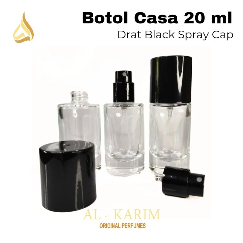 Jual [1 Lusin] Botol Casa Drat 20ml Black Cap Silver Cap Tutup Hitam ...