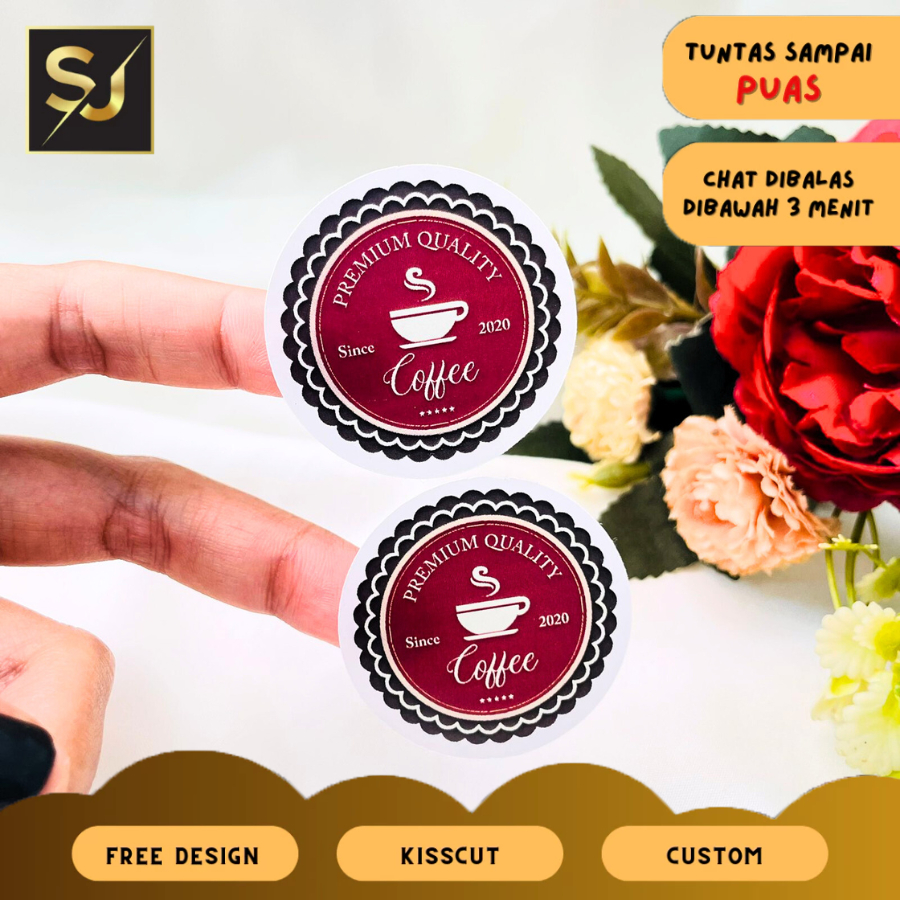 Jual Sangjaya 2-4 Stiker Minuman Kopi Label Sticker Murah Onlineshop ...