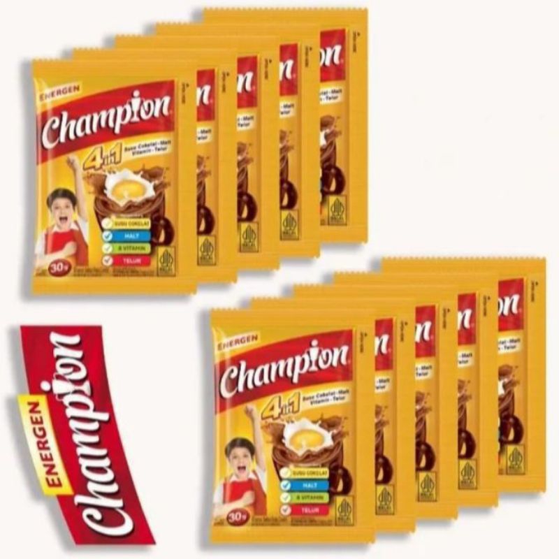 Jual CHAMPION Susu Cokelat Renceng isi 10 sachet | Shopee Indonesia