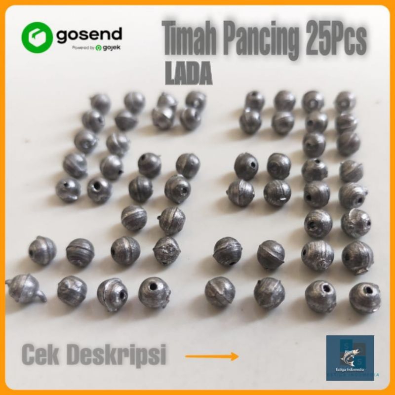 Jual Timah Lada - Pemberat Pancing 1Pack isi 25 pcs | Shopee Indonesia
