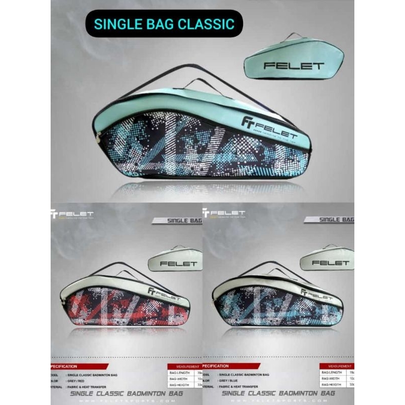 Jual [COD] TAS BADMINTON FELET CLASSIC SINGLE BAG | Shopee Indonesia