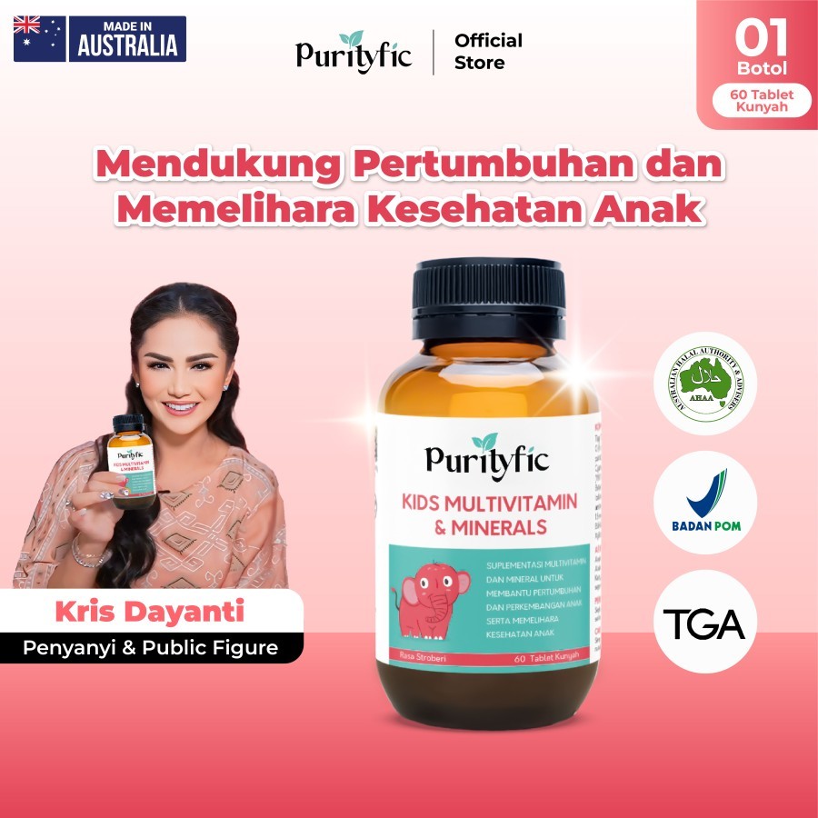 Jual PURITY KIDS MULTIVITAMIN & MINERALS BOTOL 60 TABLET | Shopee Indonesia