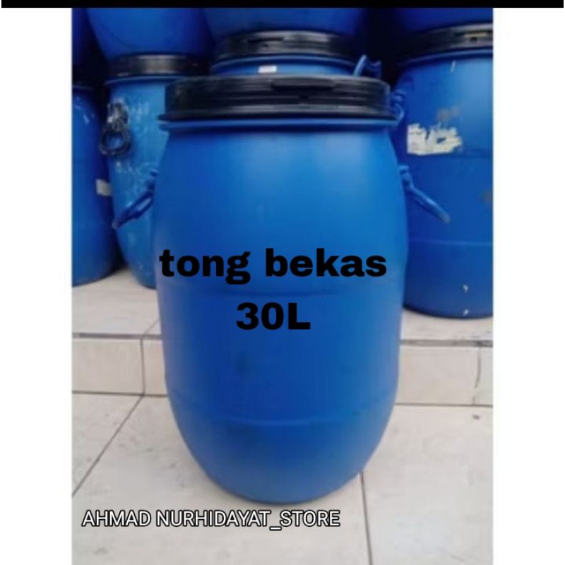Jual tong bekas 30L/tong biru/tong sampah/tong kompas murah | Shopee ...