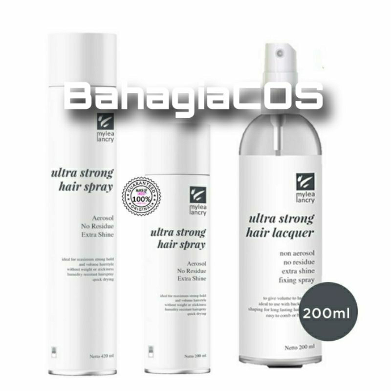 Jual Mylea Lancry Ultra Strong Hair Spray / Hair Lacquer 200ml / 420ml ...