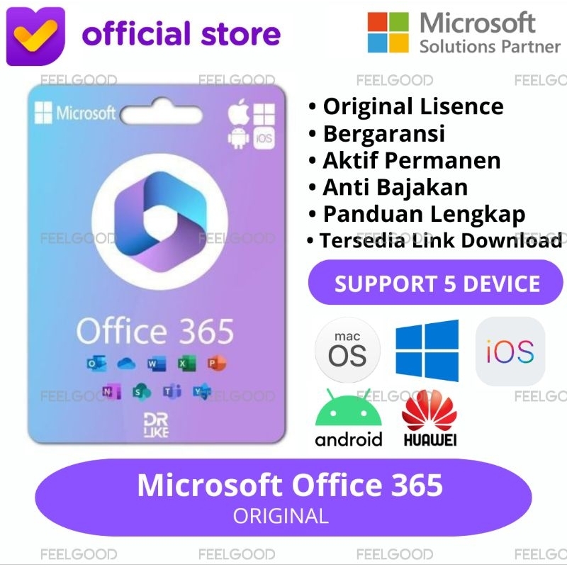 Jual MS OFFICCE 365 ORIGINAL LISENCE FOR 5 DEVICE (MAC / WIN / IOS / ANDROID / TAB) | Shopee ...