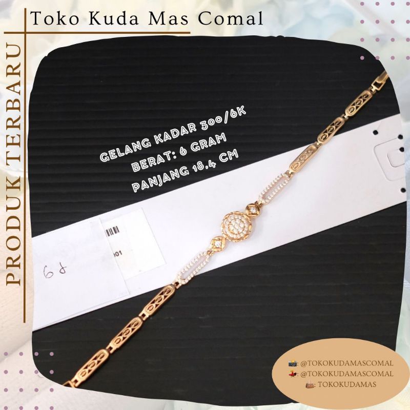 Jual Gelang krepyak permata berat 6 gram panjang 18,4 cm | Shopee Indonesia