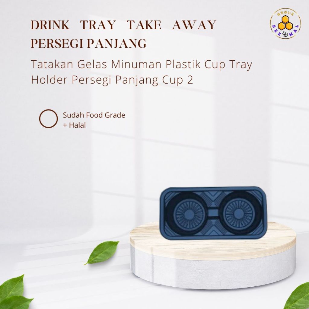 Jual Drink Tray Take Away Persegi Panjang Isi 2 Cup Tatakan Gelas ...