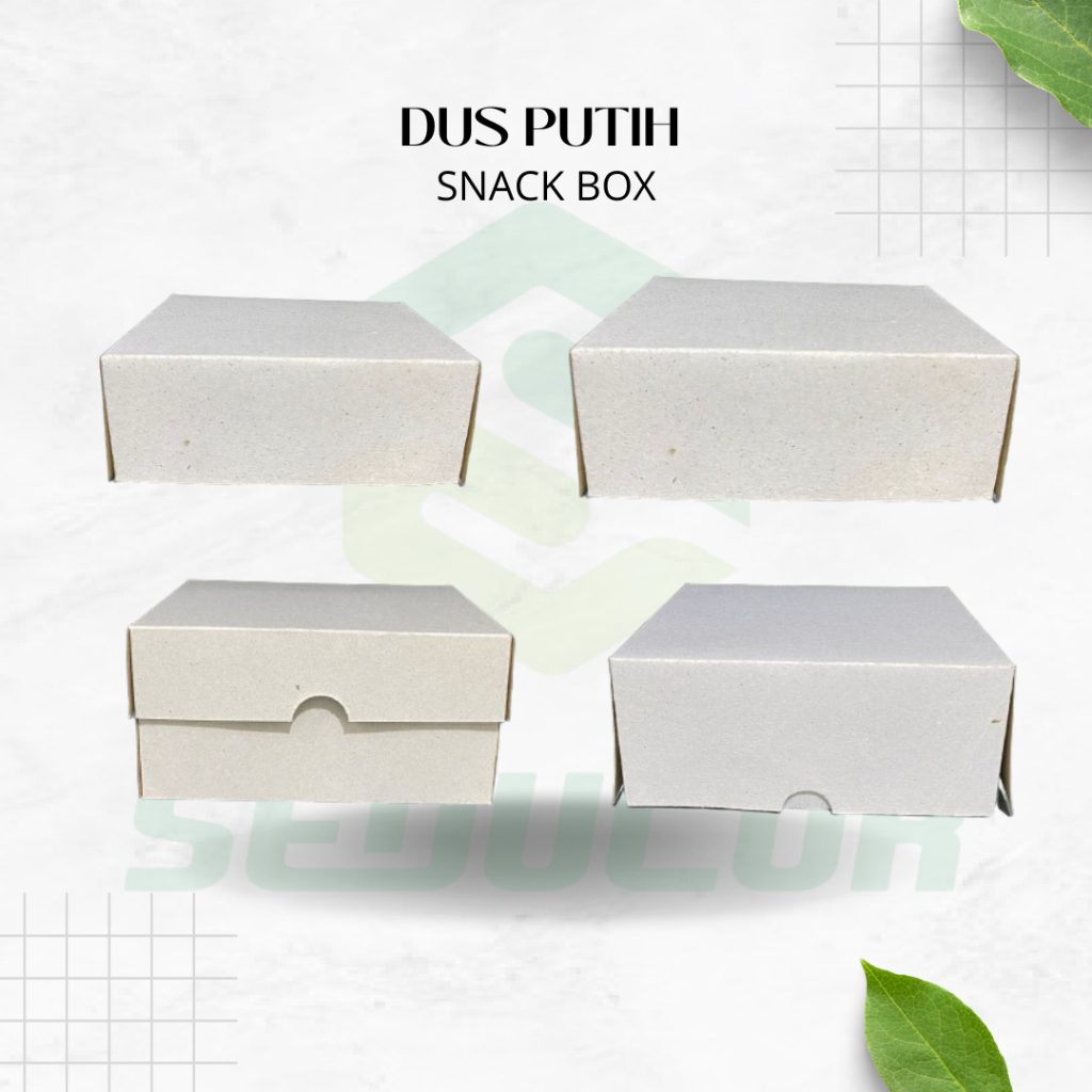 Jual DUS PUTIH (DUS SNACK/SNACK BOX) UKURAN LENGKAP S1, S2, AQT, 16X12 ...