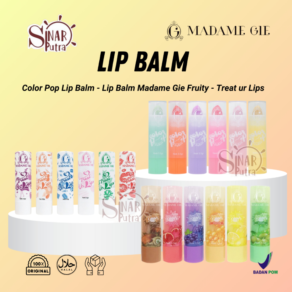 Jual Madame Gie Color Pop Lip Balm (WARNA RANDOM)-Lip Balm Fruity ...