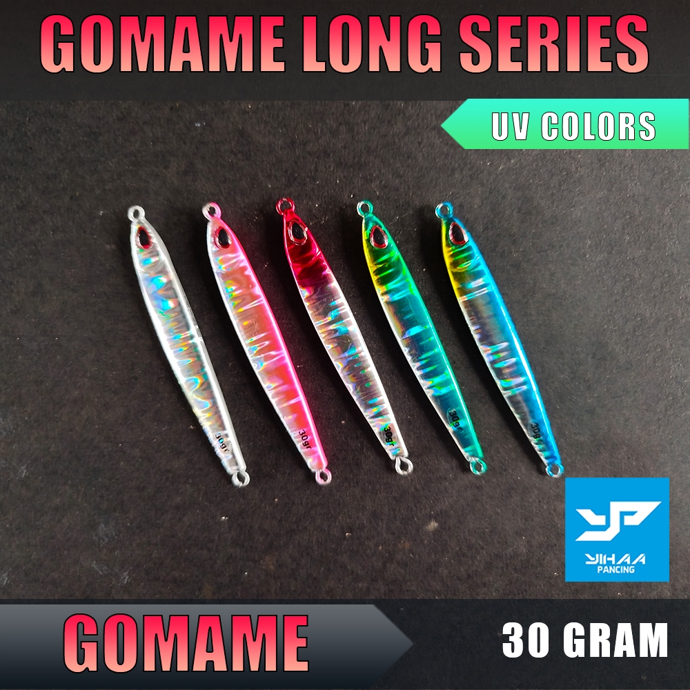 Jual metal jig model gomame Long Series 30 gram Killer untuk ikan Pelagis (Tenggiri, Barakuda ...