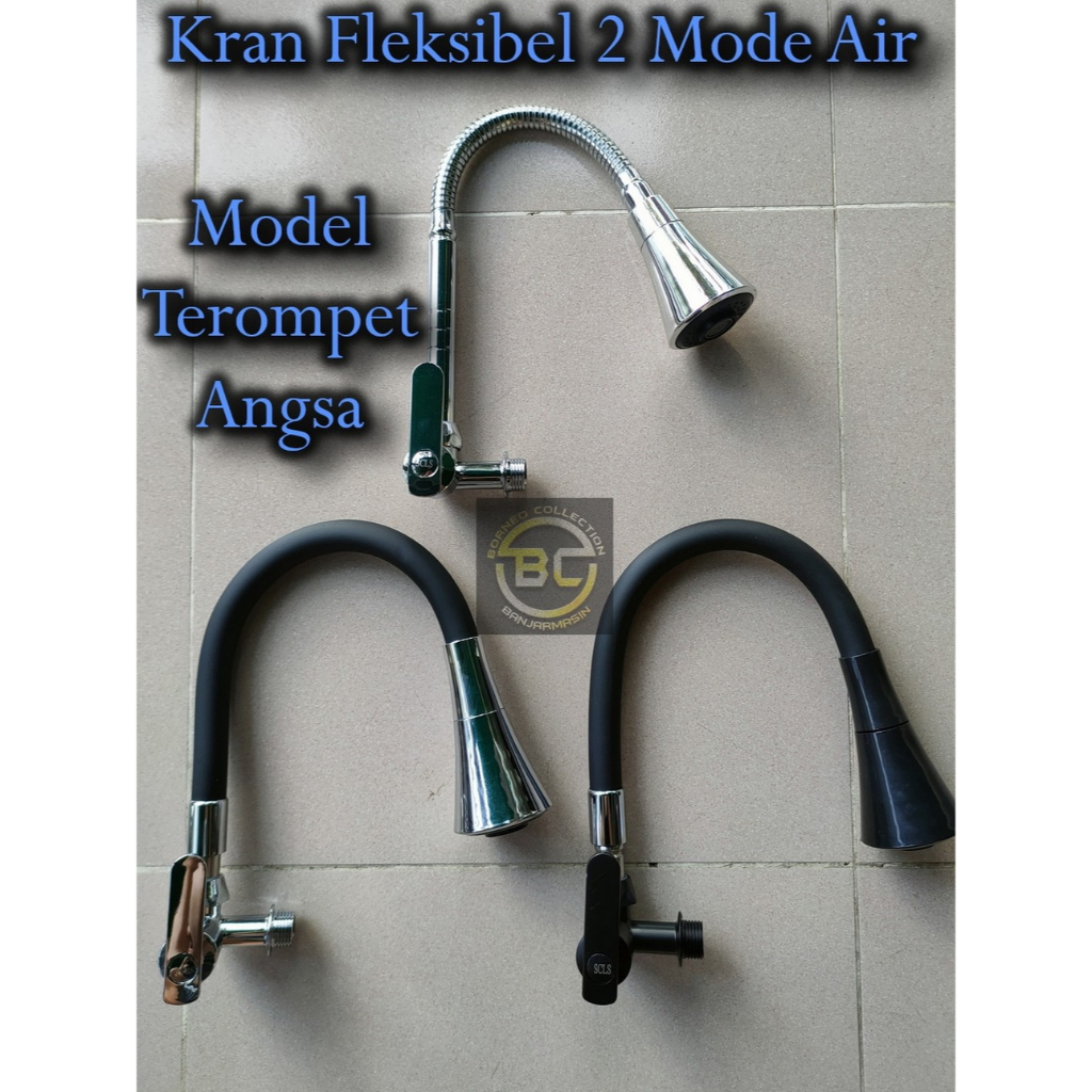 Jual Kran Angsa Dapur Fleksibel & Karet Terompet 1/2" inch - Keran ...