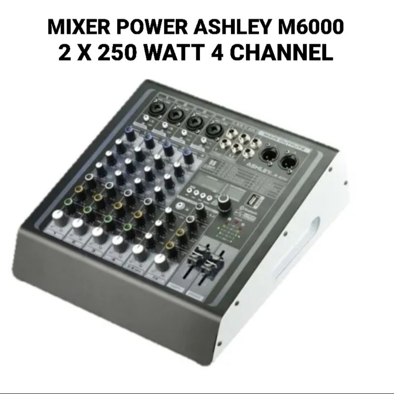 Jual ASHLEY Mixer Power M6000 4 Channel 2 x 250 Watt | Shopee Indonesia