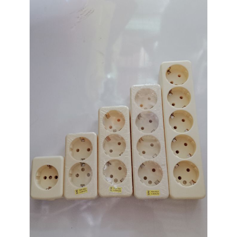 Jual stop kontak arde 2/3/4/5 Lubang / Terminal kuningan SNI / Colokan listrik | Shopee Indonesia