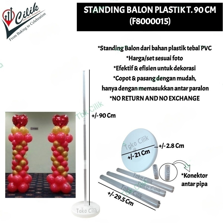 Jual tiang+standing+balon+paralon+plastik+dekorasi+gerbang+balon+pesta ...