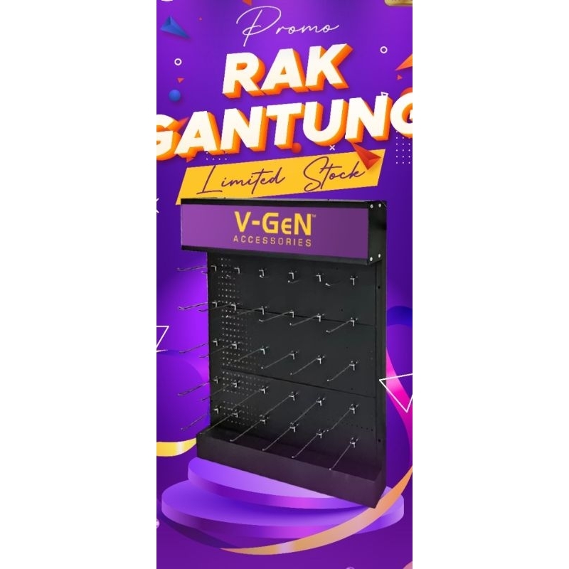Jual rak dinding vgen v-gen display accesories,led full besi premium ...