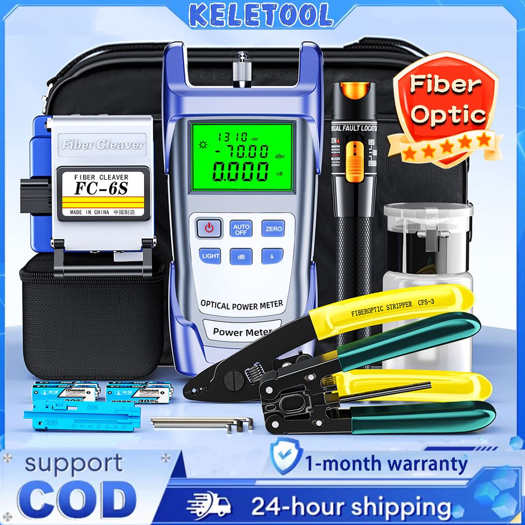 Jual FTTH FC-6S Alat Serat Fiber Optik Kit Fiber Optic Tool Kit Power ...