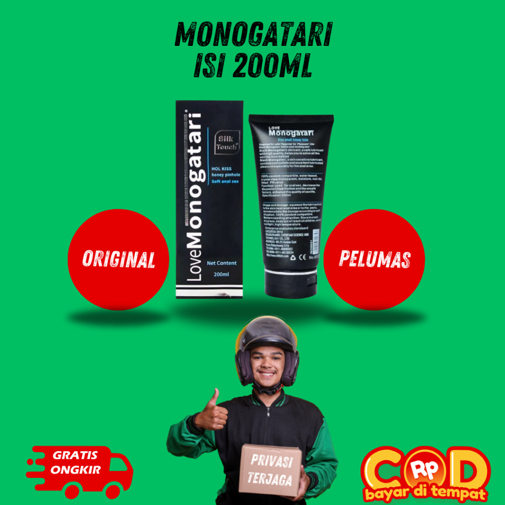 Jual Monogatari Lubricant Gel 200ml Pelumas Pelicin Waterbased/Fruity ...