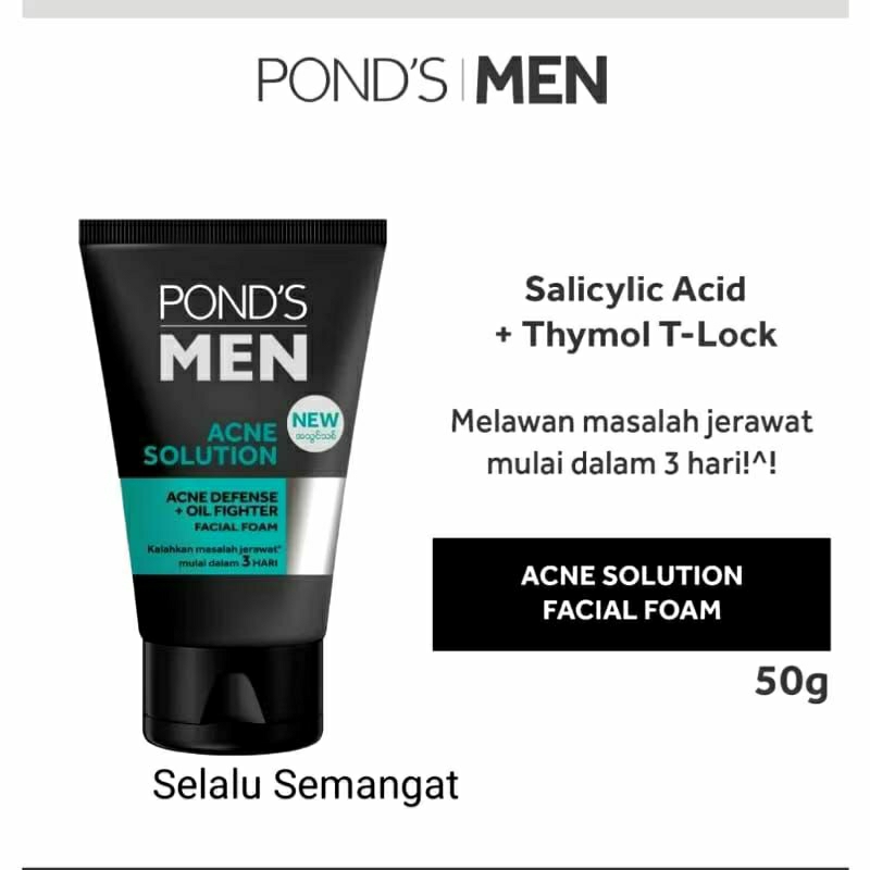 Jual Ponds Men Acne Solution Pacial Wash 50gram | Shopee Indonesia