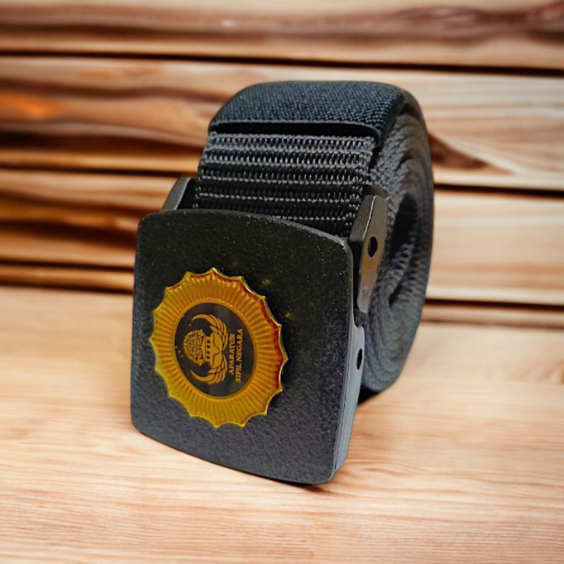 Jual Ikat Pinggang Tactical/Sabuk Tactical/Gesper Tactical Logo ASN warna Hitam | Shopee Indonesia