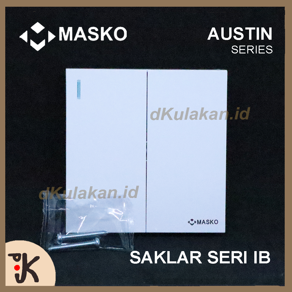 Jual MASKO AUSTIN IB SAKLAR SERI PUTIH A-612 INBOW SAKLAR 2 GANG SWITCH ...
