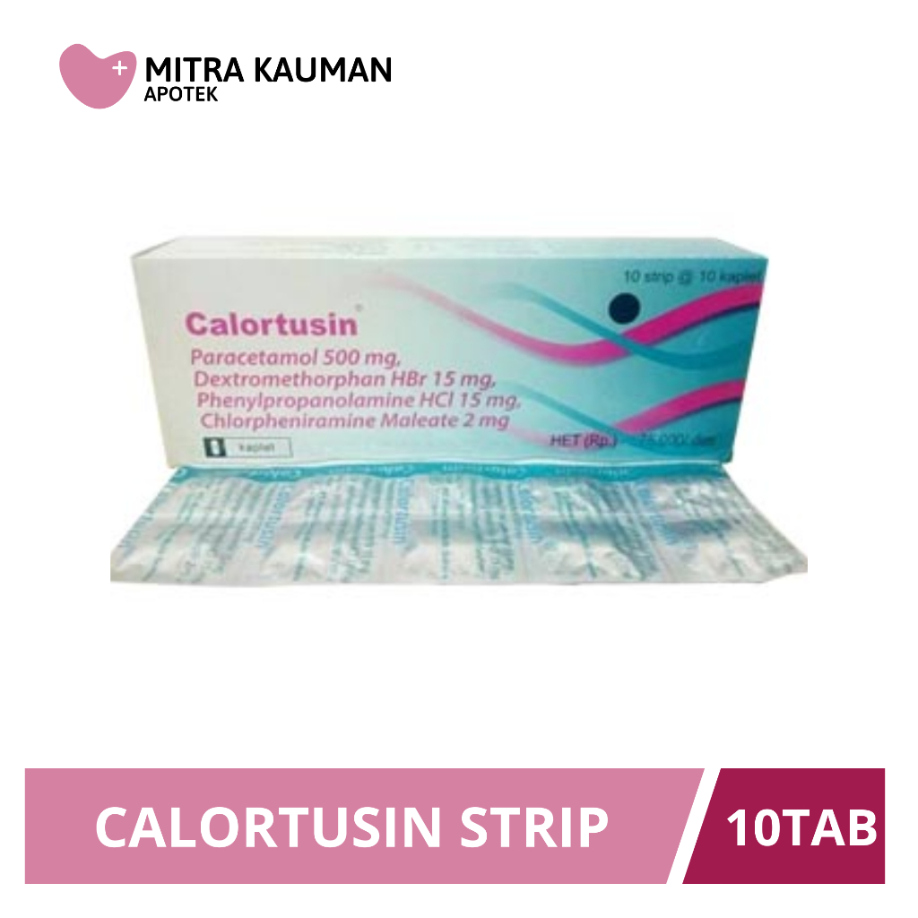 Jual Calortusin Tablet Isi 10 Tablet - Meringankan Flu, Batuk, serta ...