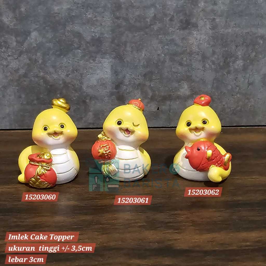 Jual Imlek Cake Topper Clay Snake / Hiasan Clay Ular varian hiasan kue ...