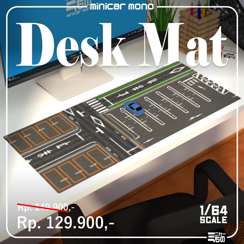 Jual MousePad/DeskMat for Diecast - Japanese Style Road and Parking ...