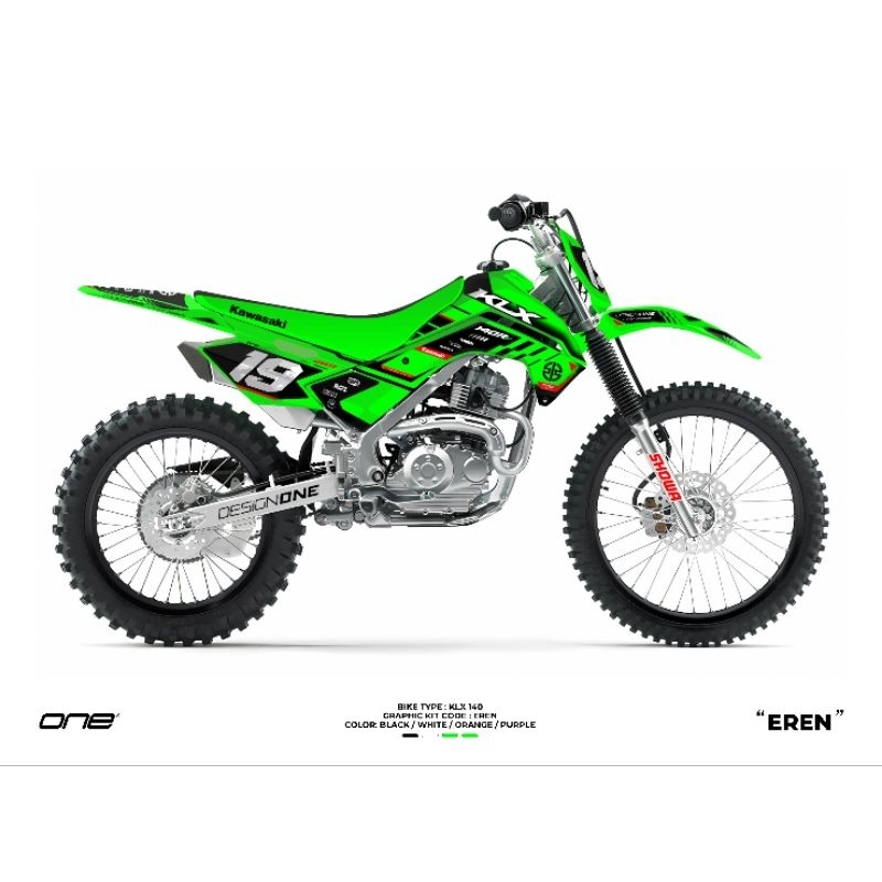 Jual Design One - Official DesignOne Custom Decal "KAWASAKI KLX 140 ...