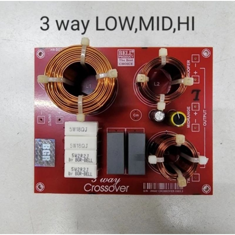 Jual Kit Crossover 3 Way Crossover Pasif 3 Way BELL BGR Rangkaian ...