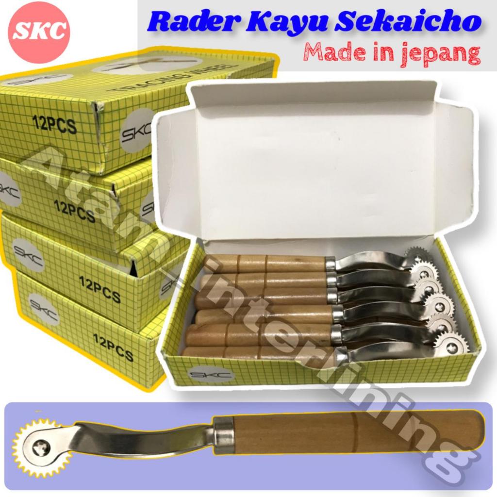 Jual ( 1 Box isi 12 pcs ) Rader Tracing Wheel Kayu | Rader Alat Pola ...