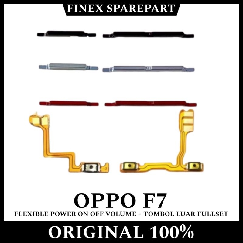 Jual TOMBOL LUAR POWER ON OFF VOLUME + FLEXIBLE FLEKSIBEL POWER ON OFF VOLUME OPPO F7 FULLSET ...