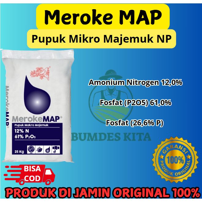 Jual Pupuk MEROKE MAP 200 Gram Mono Amonium Phosphate Hidroponik ...