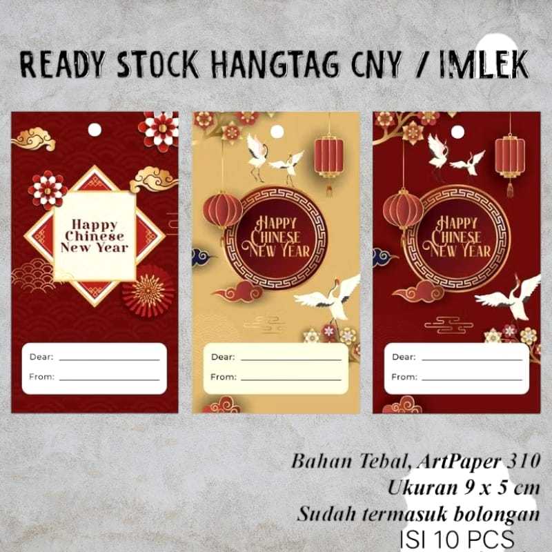 Jual Hang Tag From To Imlek Hang Tag Imlek Kartu Ucapan Chinese New Year | Shopee Indonesia