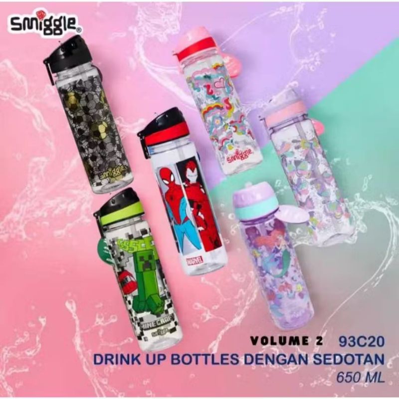 Jual BOTOL MINUM ANAK SMIGGLE TERBARU KAPASITAS 650 ML FREE SEDOTAN BPA FREE KODE 23052 | Shopee ...