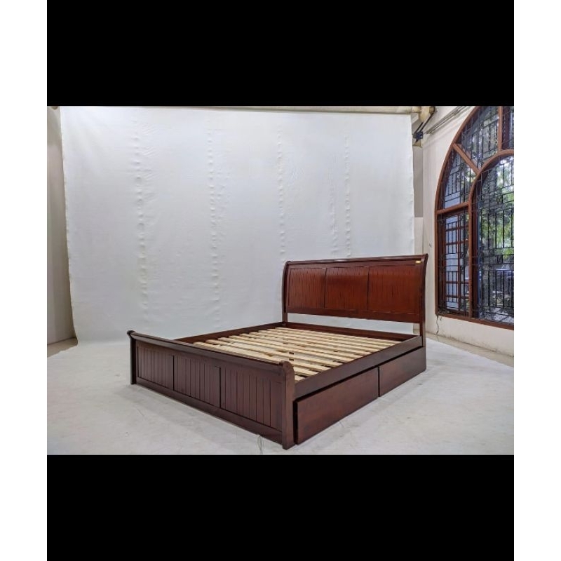 Jual Hanya rangka kasur lengkap kepala headboard muat kasur 180x200cm ...