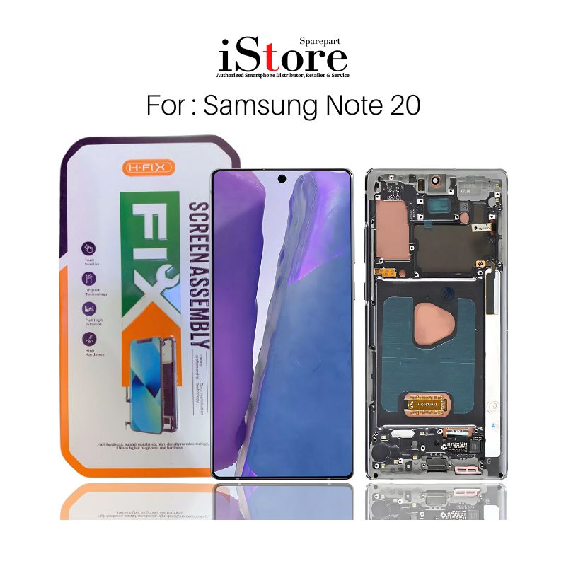 Jual iStore Lcd Samsung Note 20 Oled With Frame Fingerprint On Fullset ...