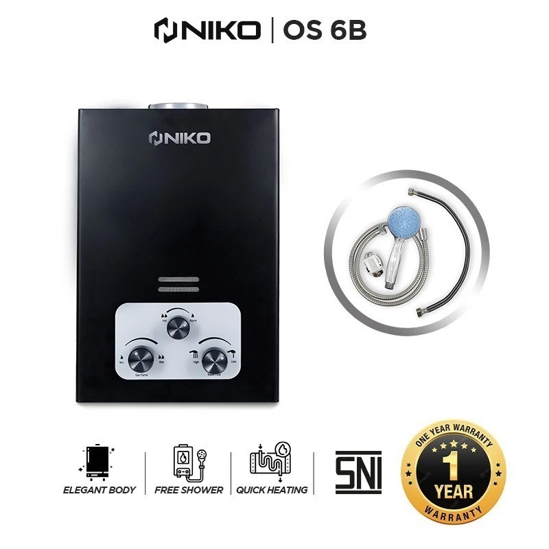 Jual Niko Water Heater Gas 6 Liter ONSEN OS 6B / OS 6G / OS 6W Pemanas ...