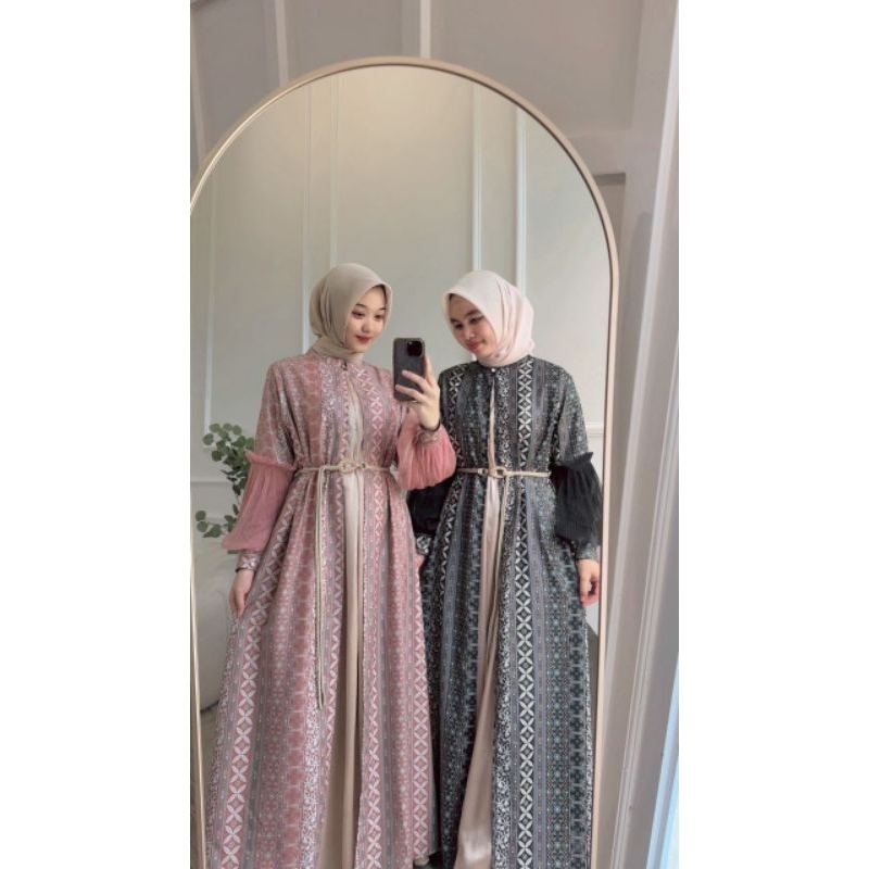 Jual Artemis - NEW KIARA CLOVA MAXI DRESS gamis lebaran | Shopee Indonesia
