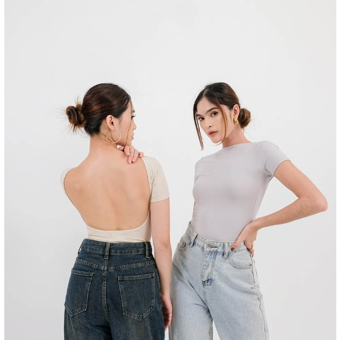 Jual EXIST THE LABEL | BACKLESS T-SHIRT | KAOS BACKLESS TANGAN PENDEK ...