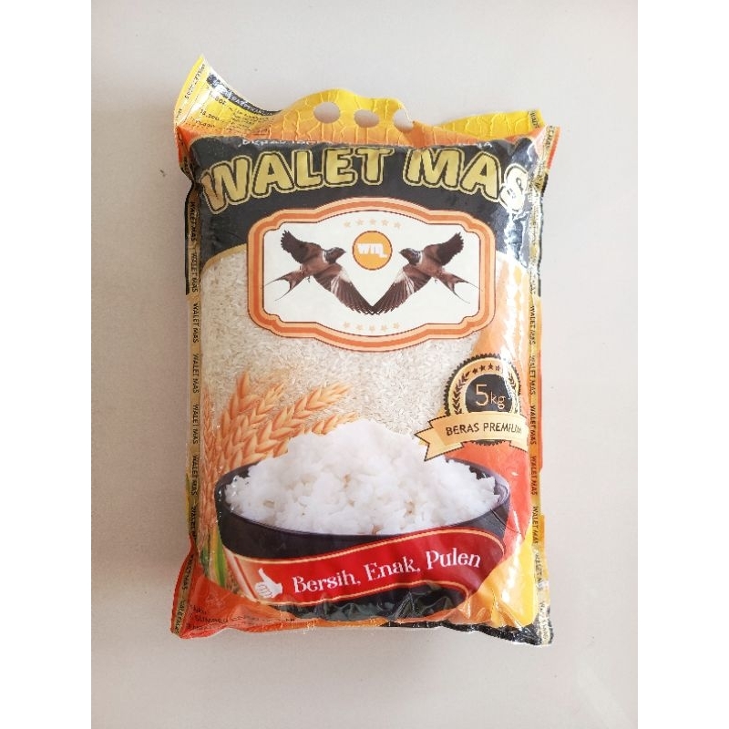 Jual Beras Premium Pulen Walet Mas 5kg | Shopee Indonesia