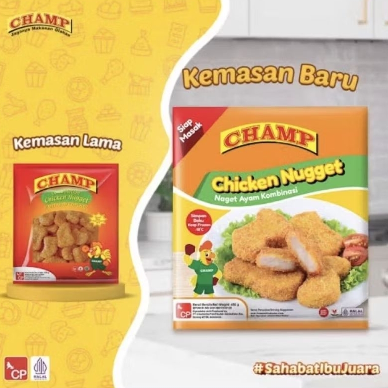Jual CHAMP CHICKEN NUGGET 450gr/NUGET STICK 450gr | Shopee Indonesia