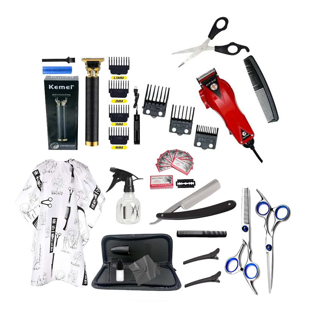Jual Mesin Potong Rambut Mesin Cukur Rambut 1 Set Happy king Full Set ...