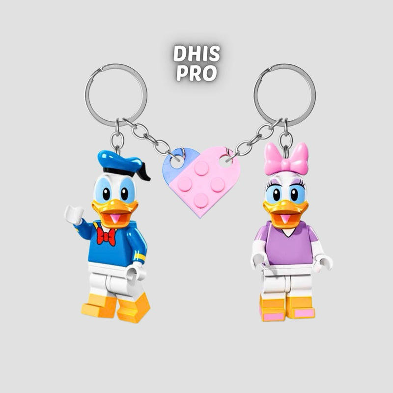 Jual Dhis Project Gantungan Kunci LEGO Minifigure Donald Duck & Daisy ...