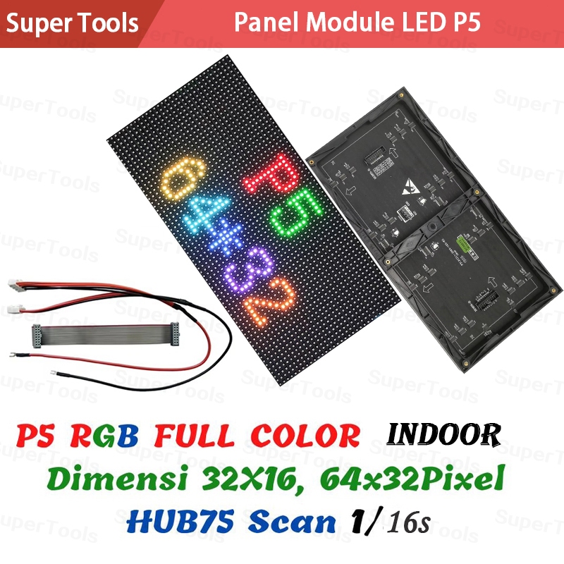 Jual [ready stock]Panel Module Model LED P5 RGB INDOOR FULL COLOR SMD ...