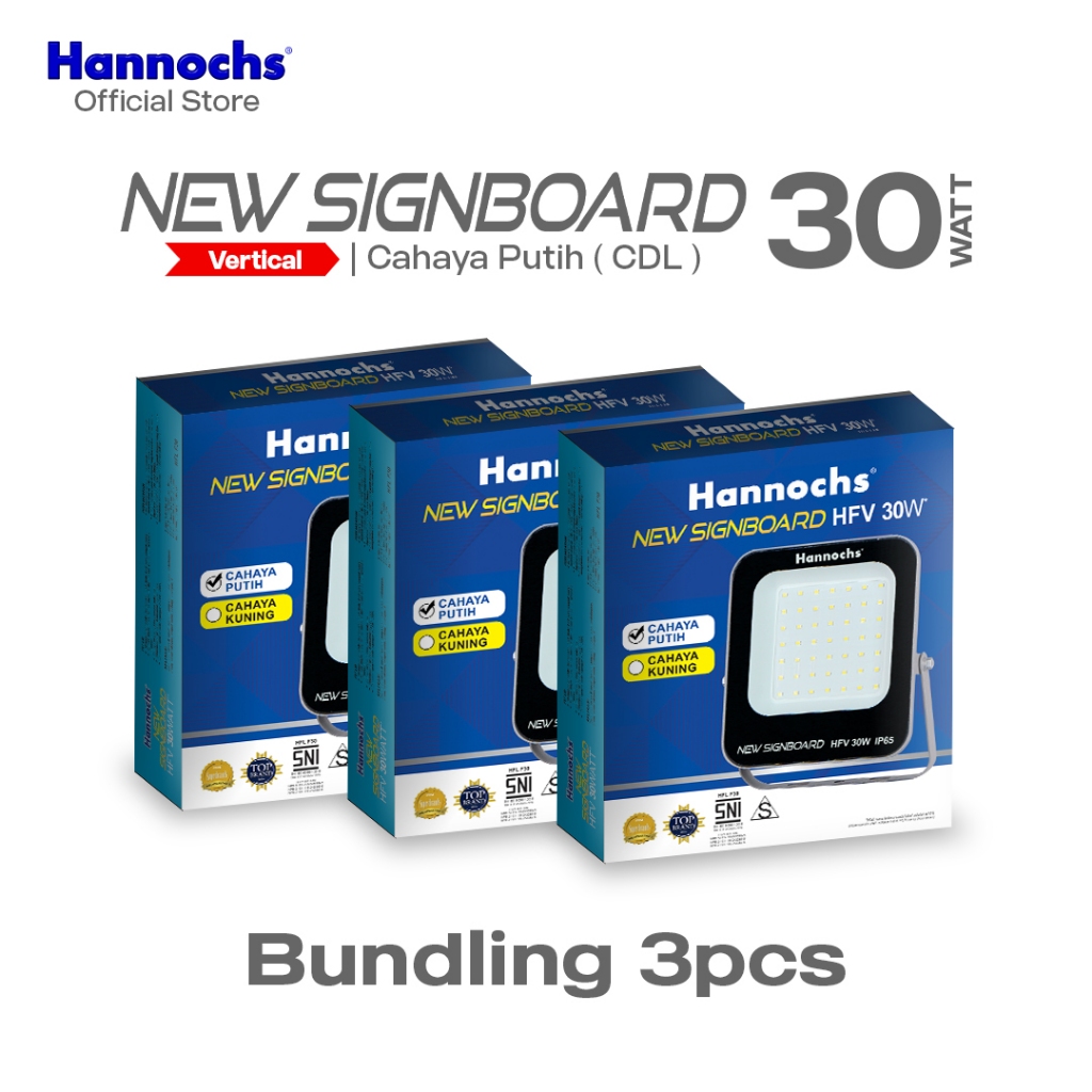 Jual Hannochs Lampu Sorot LED New Signboard HFV 30W Cahaya Putih isi ...