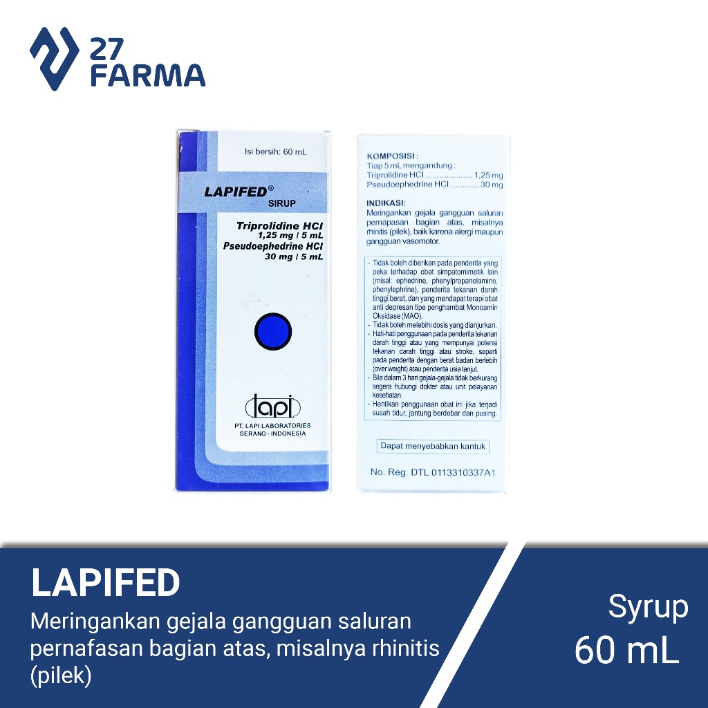 Jual Lapifed Sirup 60ml (per Botol) | Shopee Indonesia
