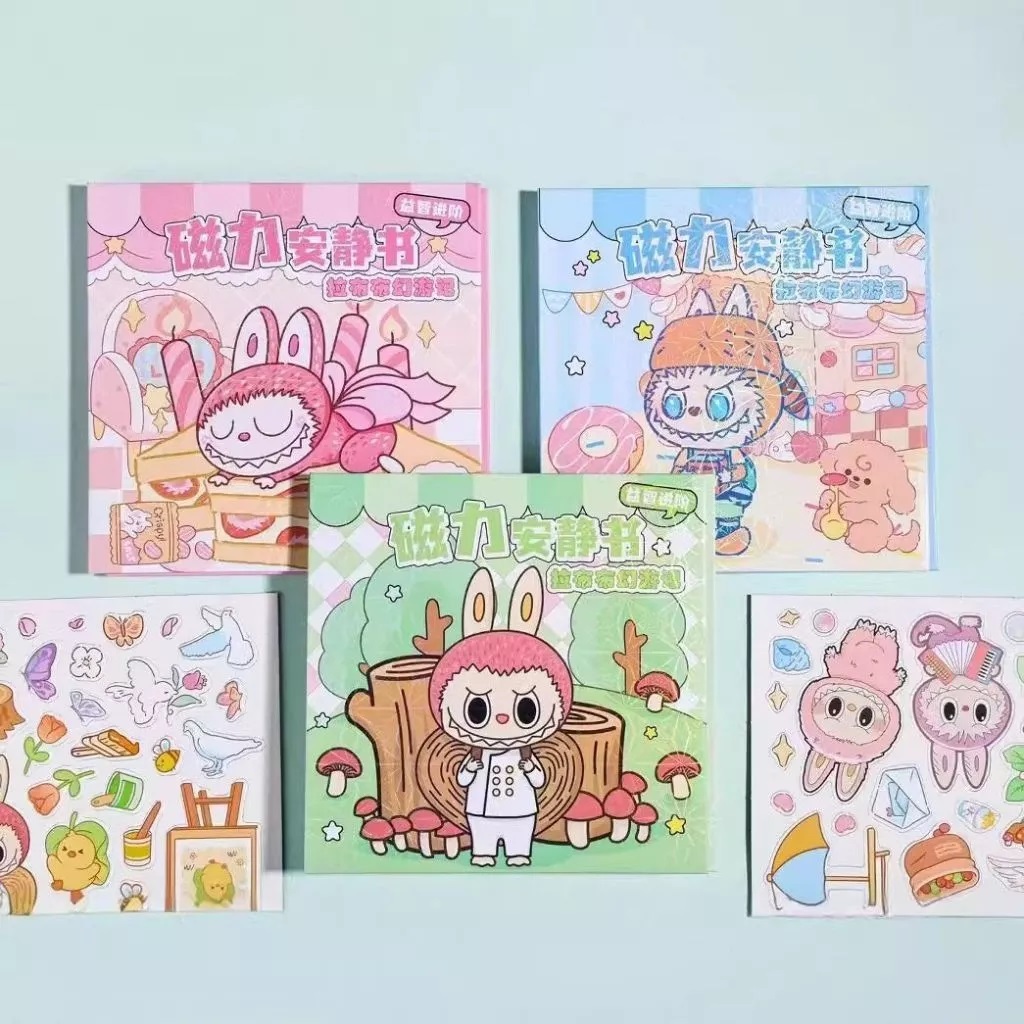 Jual Magnetic DIY Book Motif LABUBU Mainan stiker book magnet anak ...
