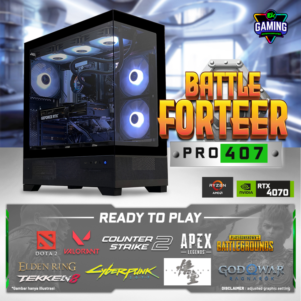 Jual PC Rakitan EK Gaming BattleForteer PRO 407 - Ryzen 7 RTX 4070 ...