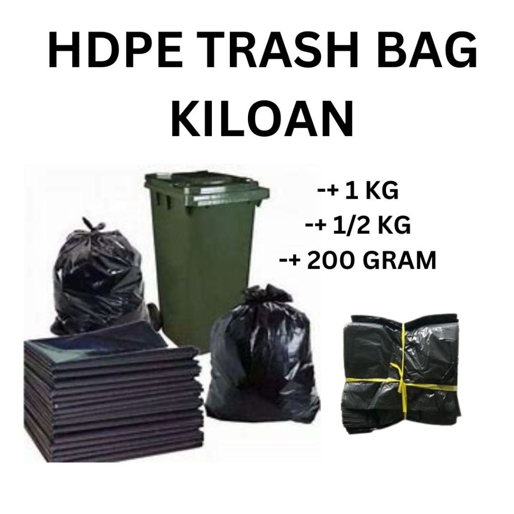 Jual HDPE Trash Bag/ Kantong sampah Kiloan 1 kg 1/2 kg 200 gram ...