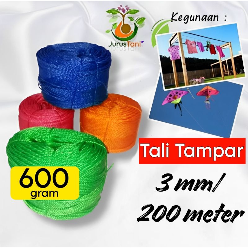 Jual Tali Tampar/Tambang Ukuran 1 mm, 1.5 mm, 2 mm, 2.5 mm, dan 3 mm Panjang 250 Meter | Shopee ...